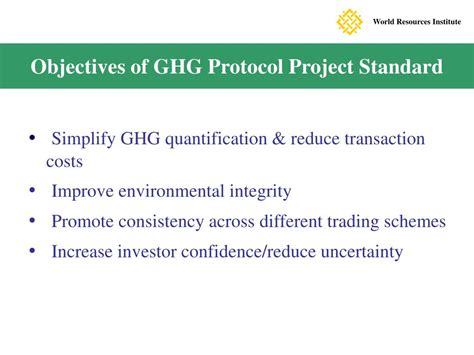 Ppt Ghg Protocol Initiative Project Quantification Standard