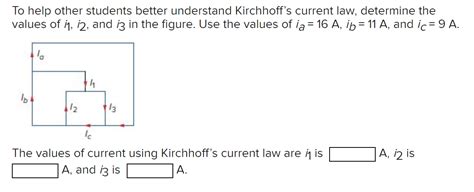 Solved To Help Other Students Better Understand Kirchhoff S Chegg