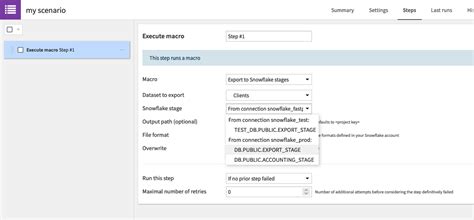 Plugin Snowflake Stages Export Dataiku