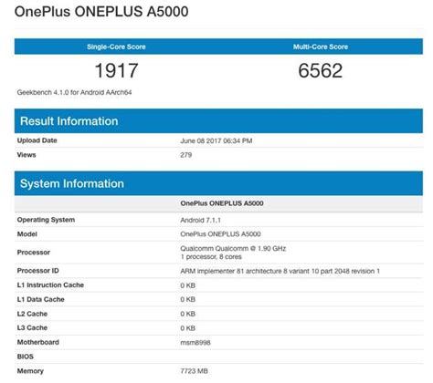 Oneplus Appears On Geekbench With Gb Of Ram Geeky Gadgets