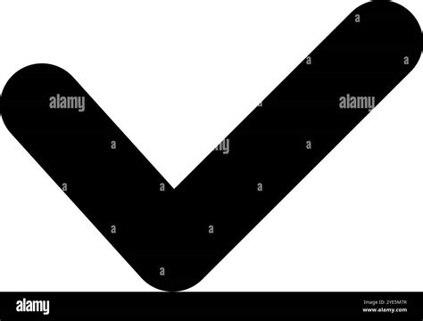 Check Mark Silhouette Icon Selection Decision Editable Vector Stock Vector Image And Art Alamy
