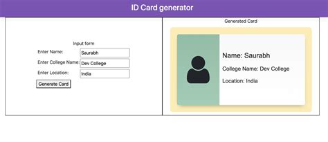 codeclassifiers react30 1 id card generator codesandbox