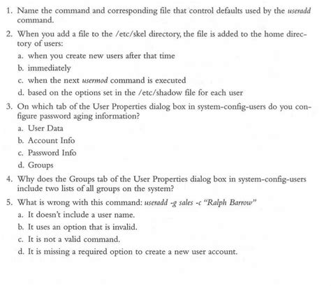 Solved 1 Name The Command And Corresponding File That Chegg Com