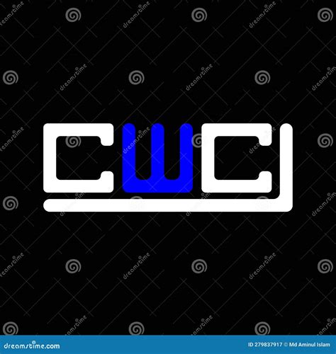 cwc letter logo creative design with vector graphic cwc stock vector