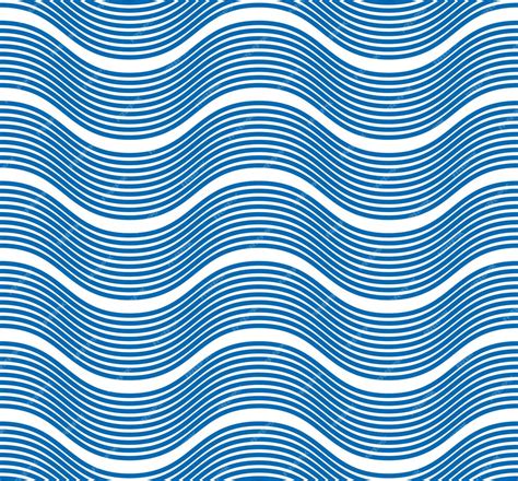 Premium Vector Waves Seamless Pattern Vector Water Runny Curve Lines Abstract Repeat Endless