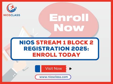Nios Stream 1 Block 2 Registration 2025 Enroll Today