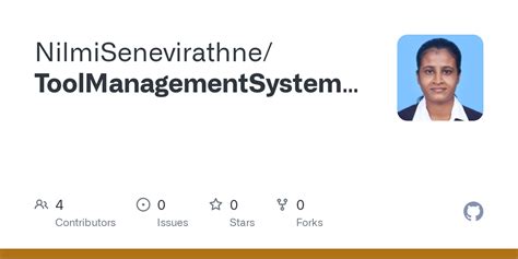 GitHub NilmiSenevirathne ToolManagementSystem Group BackEnd
