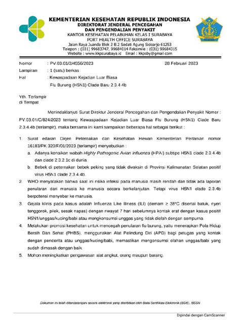4556 Kewaspadaan Klb Flu Burung H5n1 Clade Baru 2 3 4 4b 3 Pdf