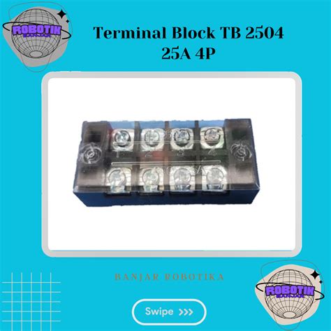 terminal block tb 2504 25a 4p tb2504 shopee malaysia