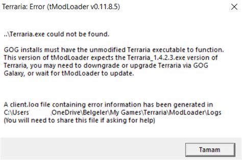 tmod loader cant find terraria r piratedgames