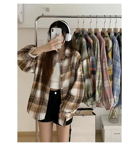 여성을위한 격자 무늬 셔츠 카디건 재킷 얇은 탑 2024 새로운 여름 프랑스 스타일 작은 사람들이 셔츠를 착 티몬