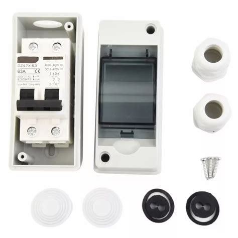 Solar Pv Cell Combiner Box Miniature Circuit Breaker Switch Ip65 Ac 400v 63a £18 52 Picclick Uk