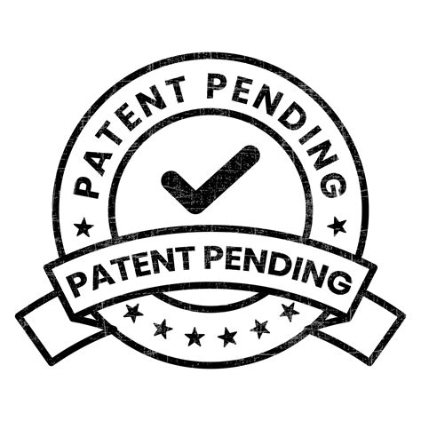 Patented Stamp Vector Patent Pending Badge Seal Logo Label Emblem Seal With Tick Check