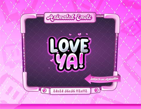 ANIMATED STATIC EMOTE Love Ya Animated Love Ya Emote Love Ya Sparkle Emote Love Ya Love