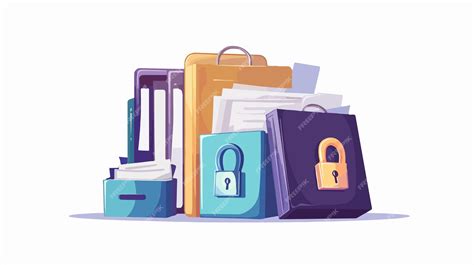 Personal Security Concept With Data And Folders Premium Ai Generated