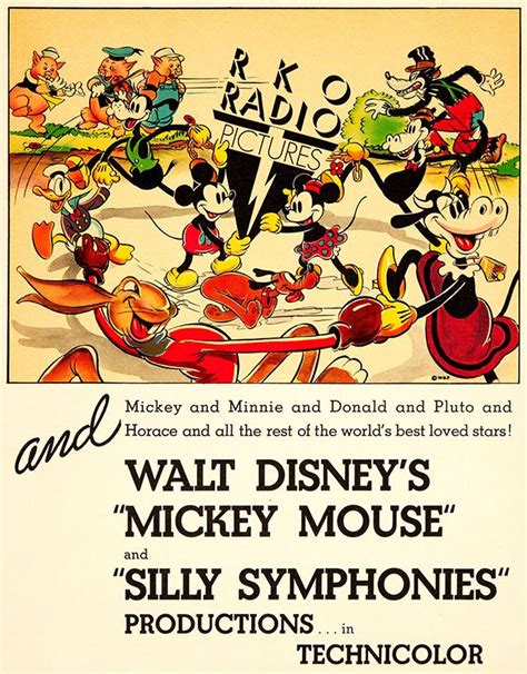 Poster For Walt Disneys Mickey Mouse And Silly Symphonies Animated