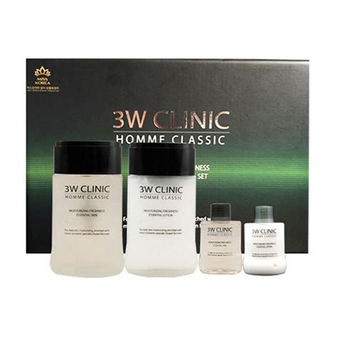 3W Clinic Homme Classic Moisturizing Freshness Essential 4 Set ...