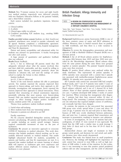 Pdf 1655 A Review On Staphylococcus Aureus Bacteraemia Presentation And Management At A