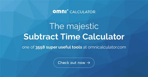 Subtract Time Calculator