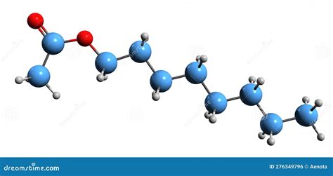 3d Image Of Octyl Formate Skeletal Formula Stock Illustration Illustration Of Essential