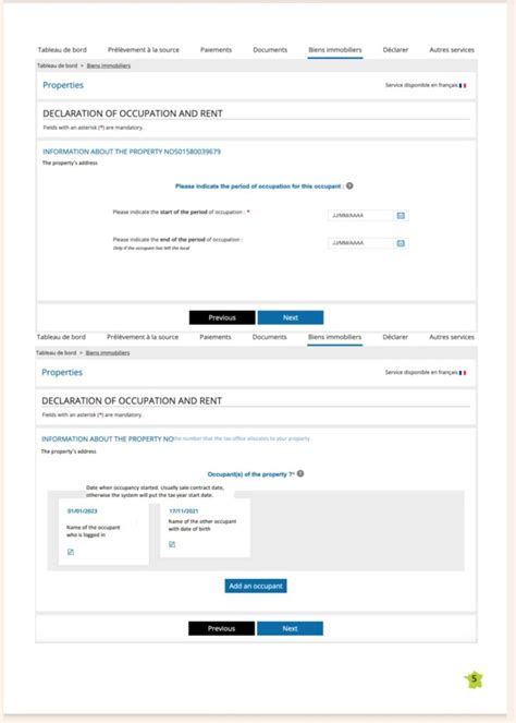 Declaration Of Occupancy 2023 Suzanne In France