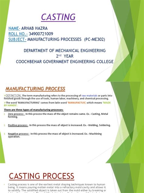manufacturing process casting pdf casting metalworking casting