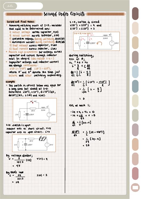 SOLUTION Circuit Analysis Notes Second Order Circuit Studypool