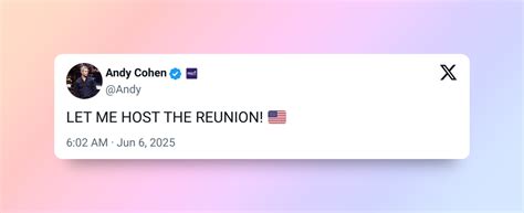 Andy Cohen Volunteers As Tribute For The Trumpmusk Circus Instinct