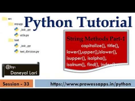 33 Python Tutorial For Beginners String Methods Part 1 Capitalize
