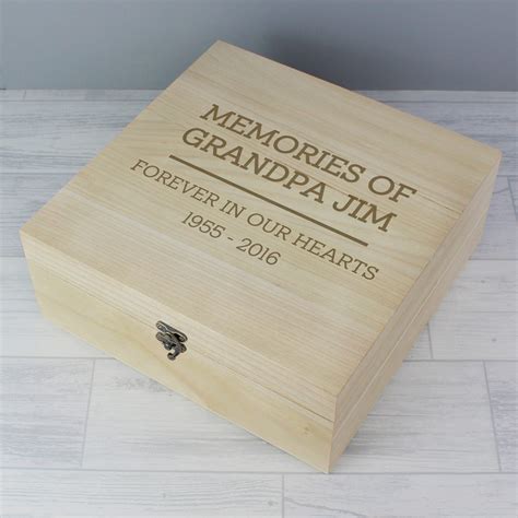 Any Message Wooden Memory Box Infinity Keepsakes