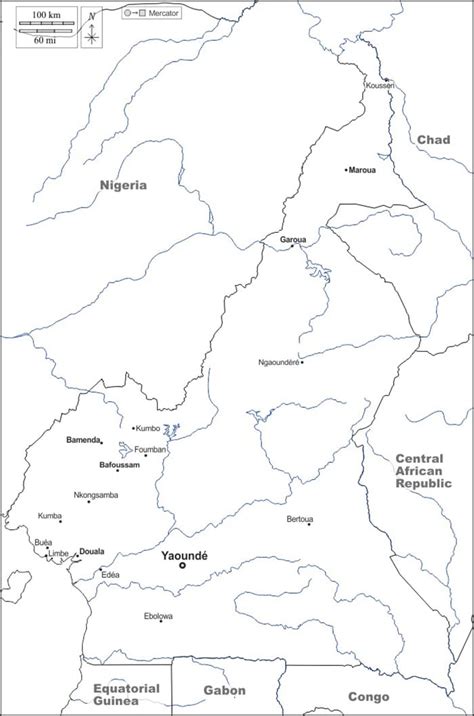 Printable Cameroon Map Printablelib