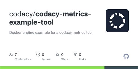 GitHub Codacy Codacy Metrics Example Tool Docker Engine Example For A Codacy Metrics Tool