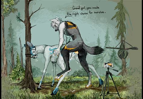 Rule 34 Anthro Anthro On Feral Bridle Camera Canid Deer Detailed