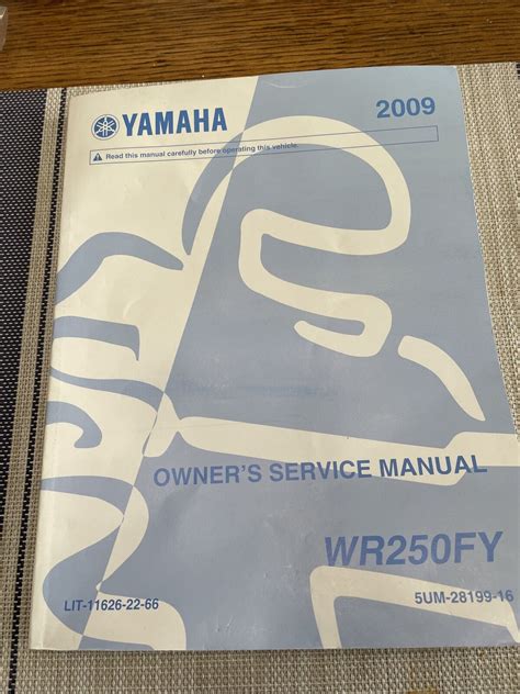 Oem 2009 Yamaha Service Manual Wr250fy Part 5um 28199 16 Ebay