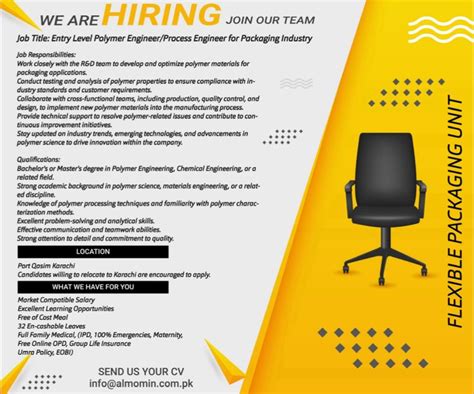 Al Momin Packaging Is Hiring Entry Level Polymer Engineerprocess