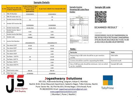 QR Code In Tally At Piece Kalyan ID