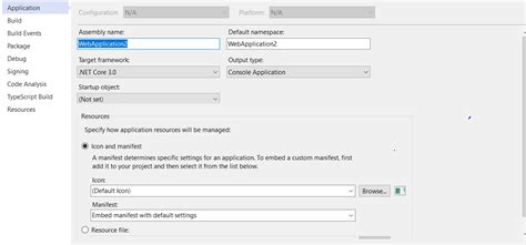 When I Create New Net Core Web Api Its Output Type Is Displaying As Console Application Stack