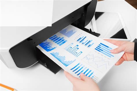 Premium Photo Woman Using The Printer To Scanning And Printing Document