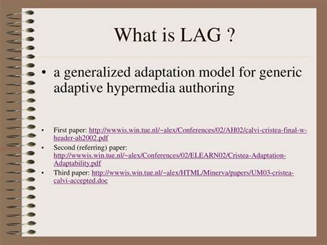 Lag Alexandra I Cristea Ppt Download