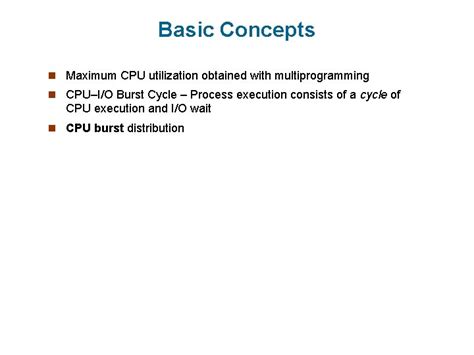 Cpu Scheduling Cpu Scheduling N Basic Concepts N