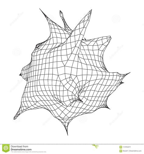 Wireframe Of A Microscope Made Of Black Lines Isolated On A White Background Desktop Microscope