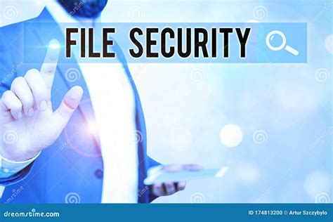 Handwriting Text File Security Concept Meaning Protecting Digital Data Such As Those In A