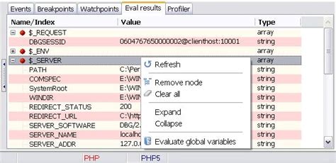 Php Editor User Interface