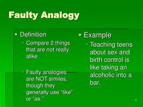 Faulty Analogy Fallacy