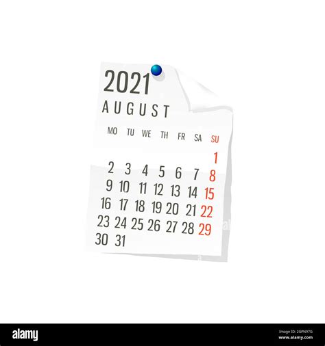 August Stock Vector Images - Alamy