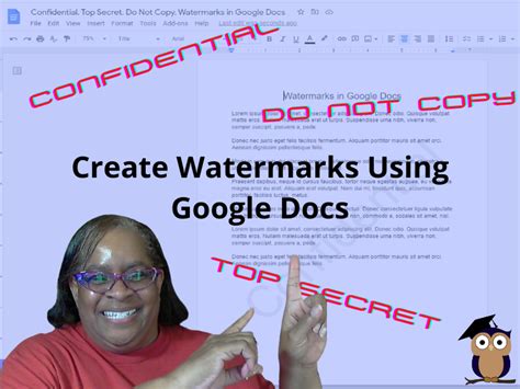 Confidential Top Secret Do Not Copy Watermarks In Google Docs
