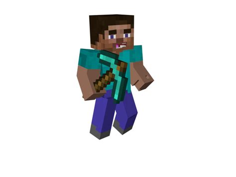 Minecraft Steve 3d Render 6 By Mankej On Deviantart