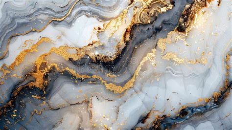 Swirls Of Gold Veins Adorn Luxurious White Marble Surface Stock Illustration Illustration Of