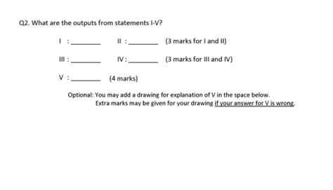 solved question 2 10 marks what are the outputs from