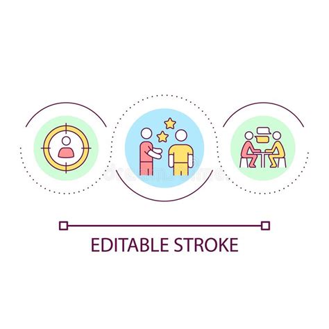 choose who to network loop concept icon stock illustration
